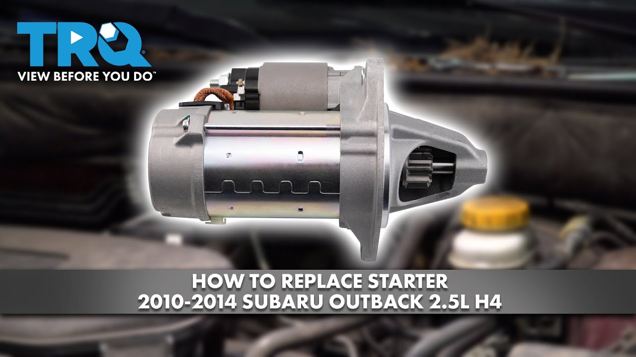 How to Replace Starter 2010-2014 Subaru Outback 25L H4 | 1A Auto