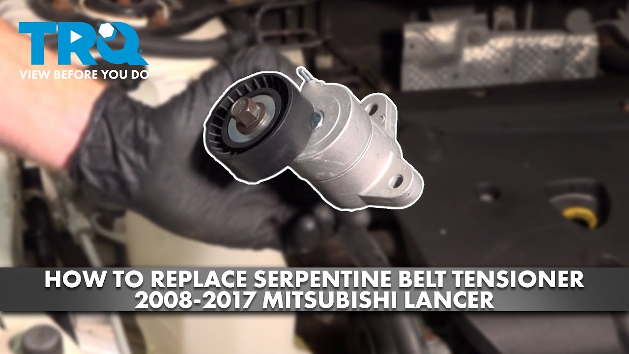 How to Replace Accessory Drive Belt Tensioner 2008-2017 Mitsubishi ...