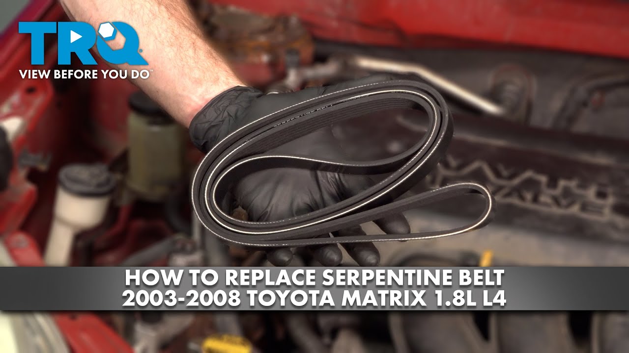 How to Replace Serpentine Belt 2003-2008 Toyota Matrix 18L L4 | 1A Auto