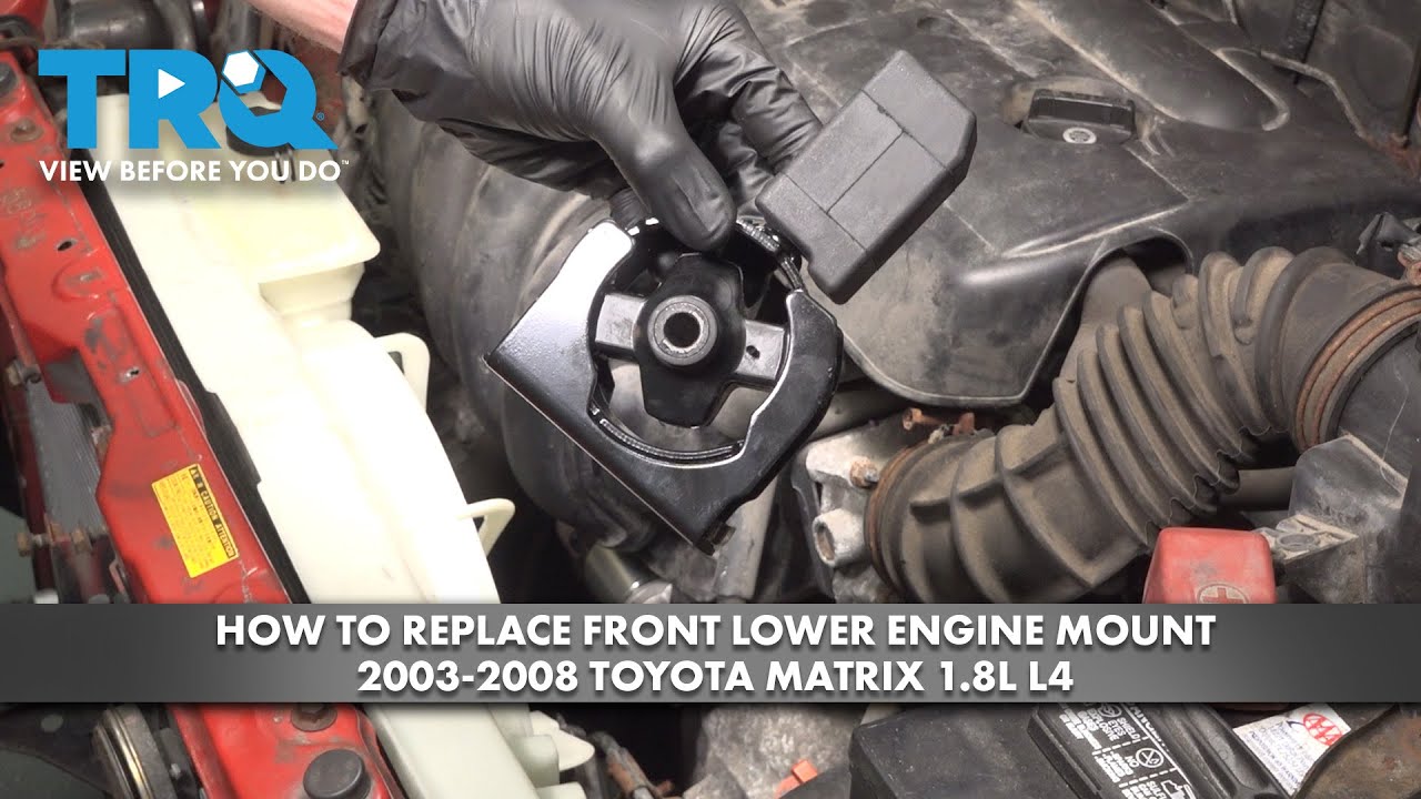 How to Replace Front Lower Engine Mount 2003-2008 Toyota Matrix 18L L4 ...