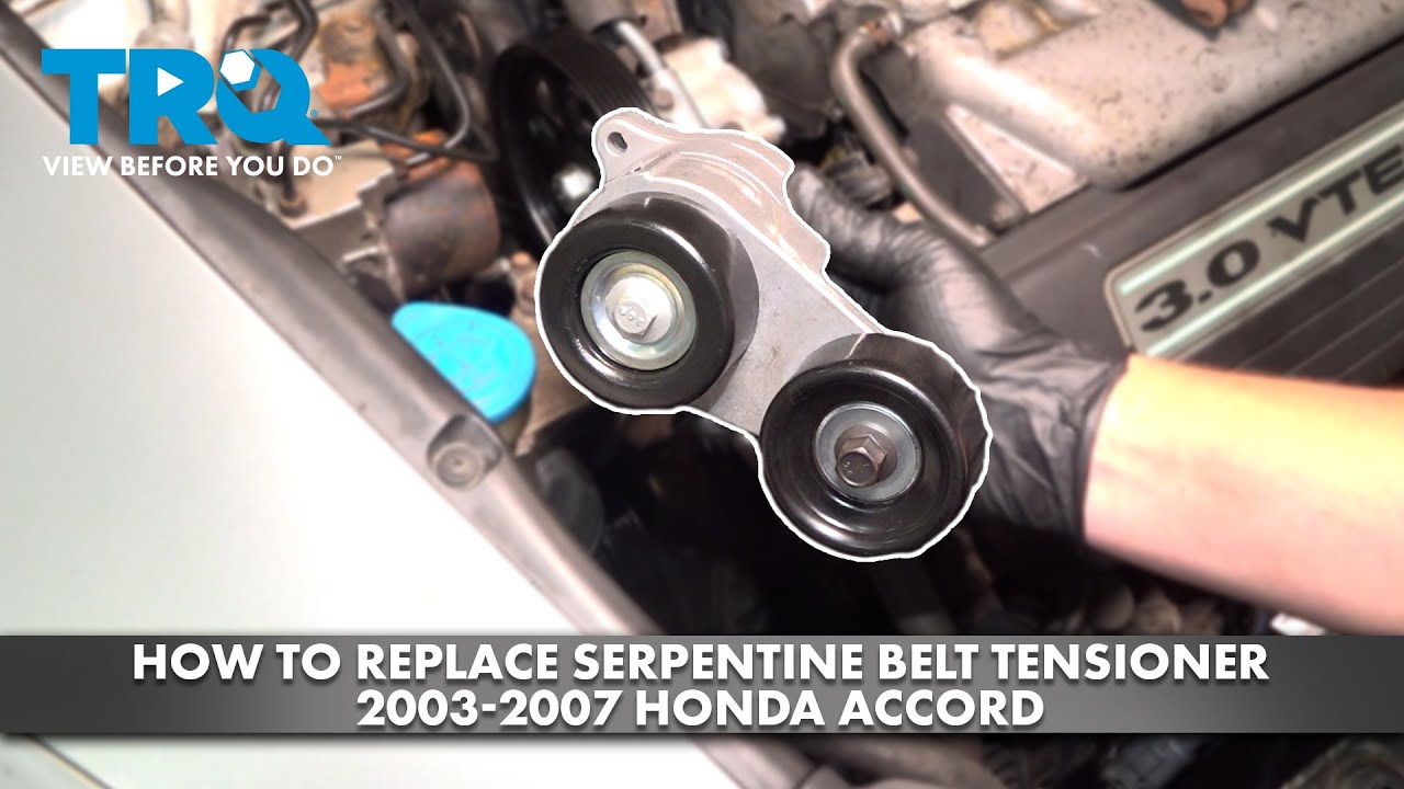 How to Replace Serpentine Belt Tensioner Assembly 2003-2007 Honda ...