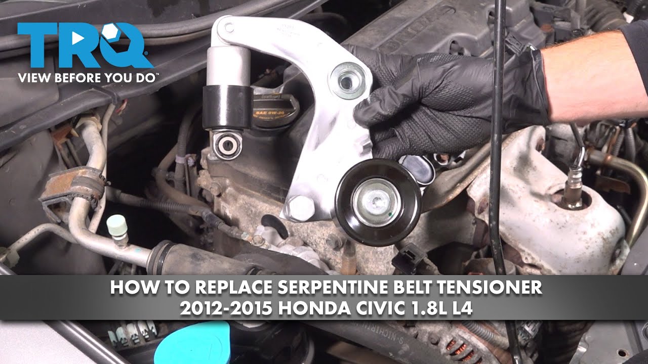 How to Replace Serpentine Belt Tensioner 2012-2015 Honda Civic 18L I4 | 1A Auto